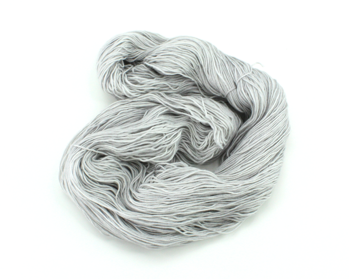 Light Grey—Hand-Dyed Yarn (fingering, dk, worsted and bulky weight yar ...