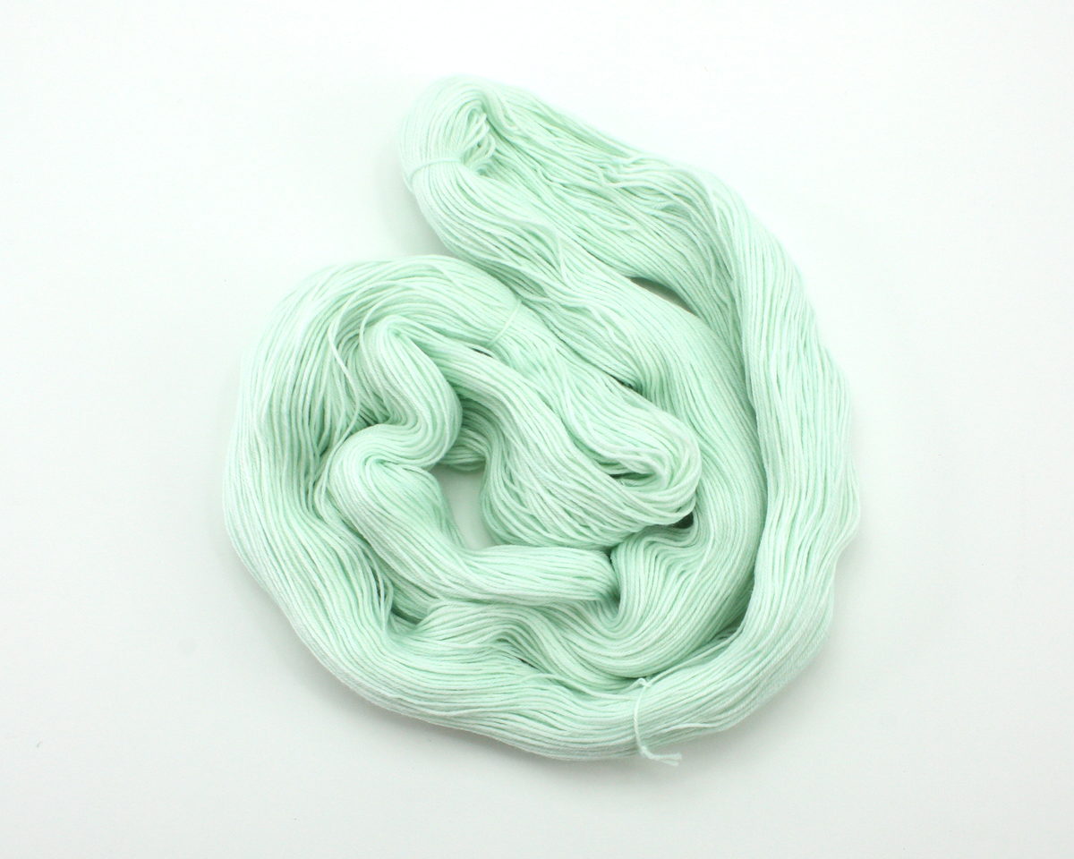 Light Mint—Hand-Dyed Yarn (fingering, dk, worsted and bulky weight yar ...
